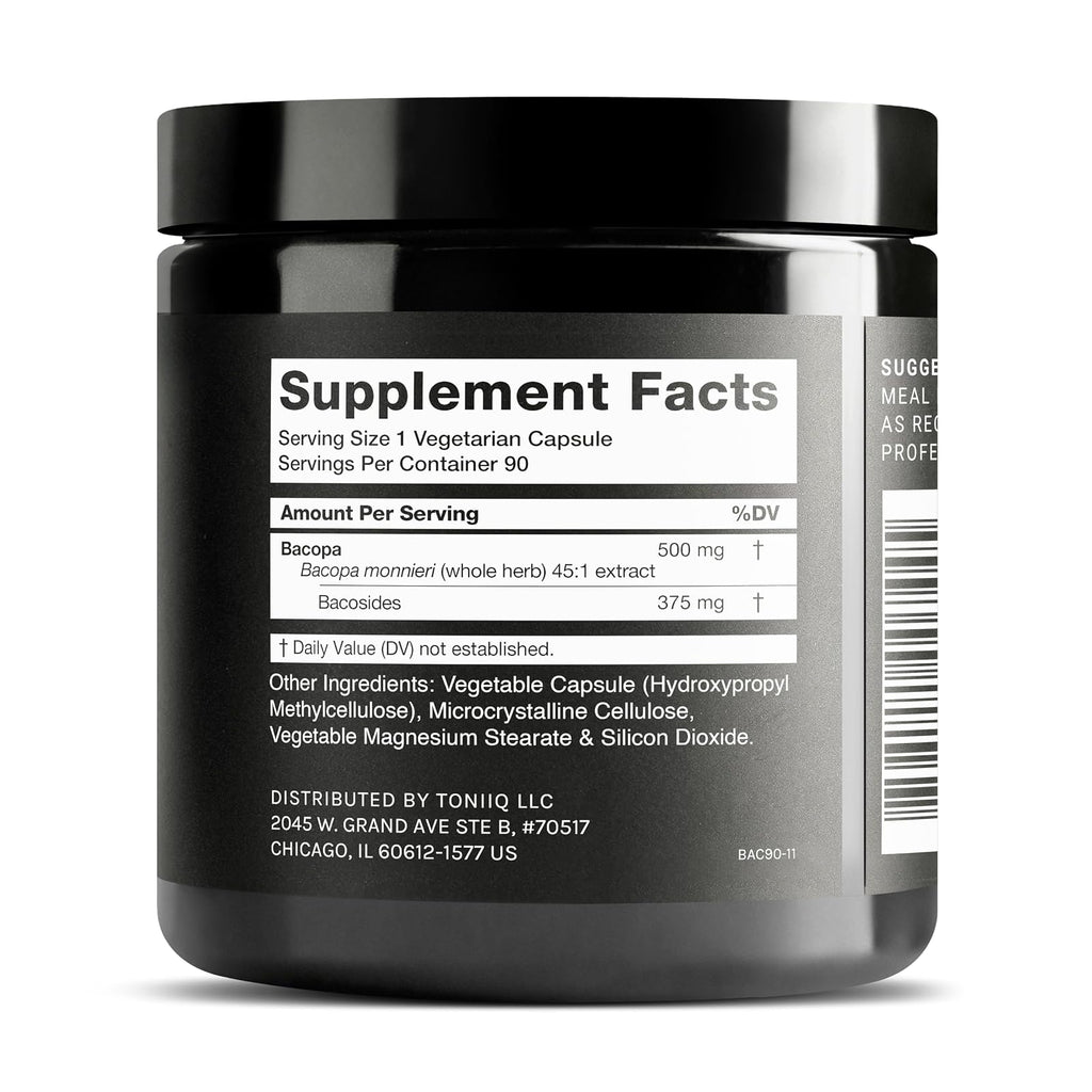 Bacopa Monnieri capsules for focus