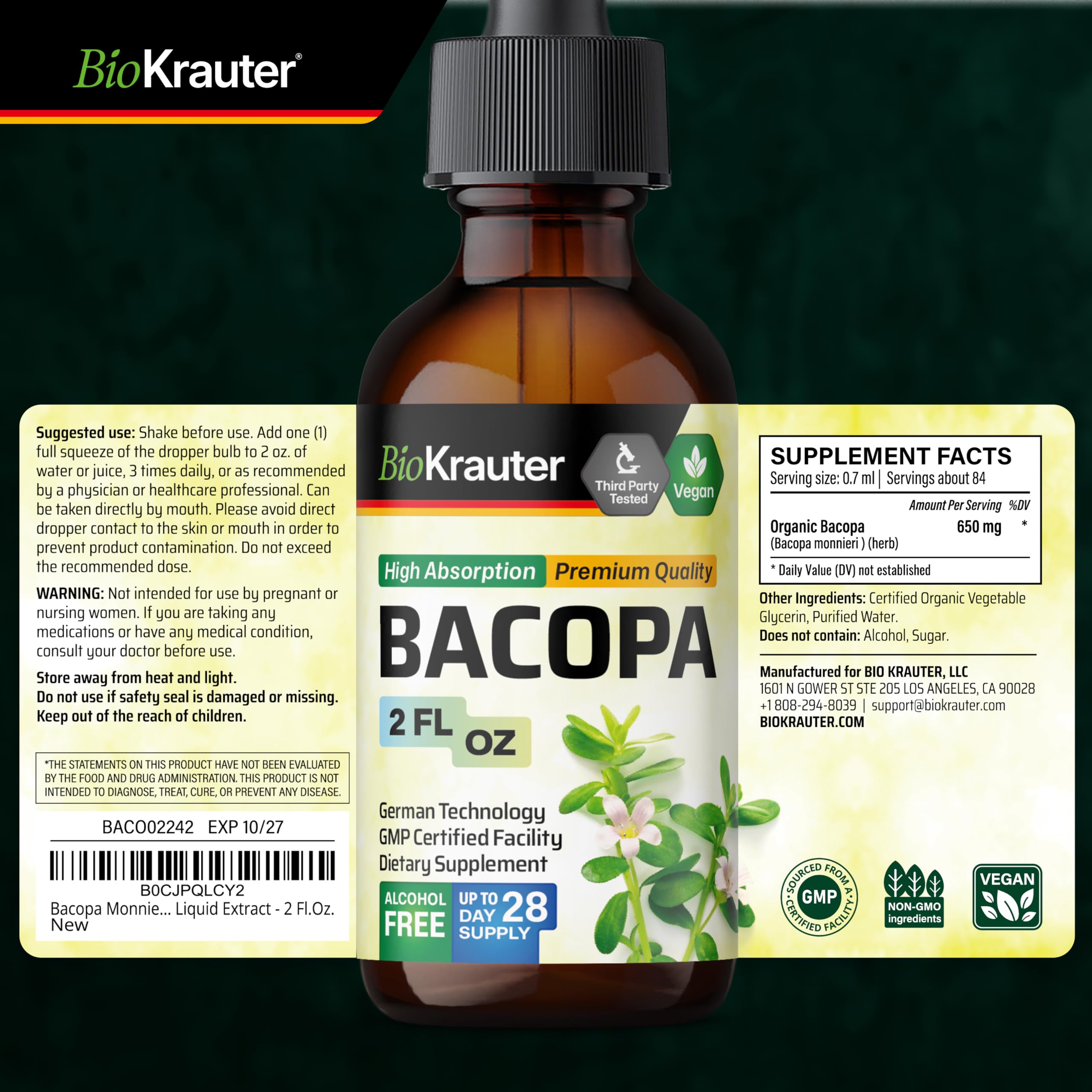 bacopa monnieri drops for holistic health