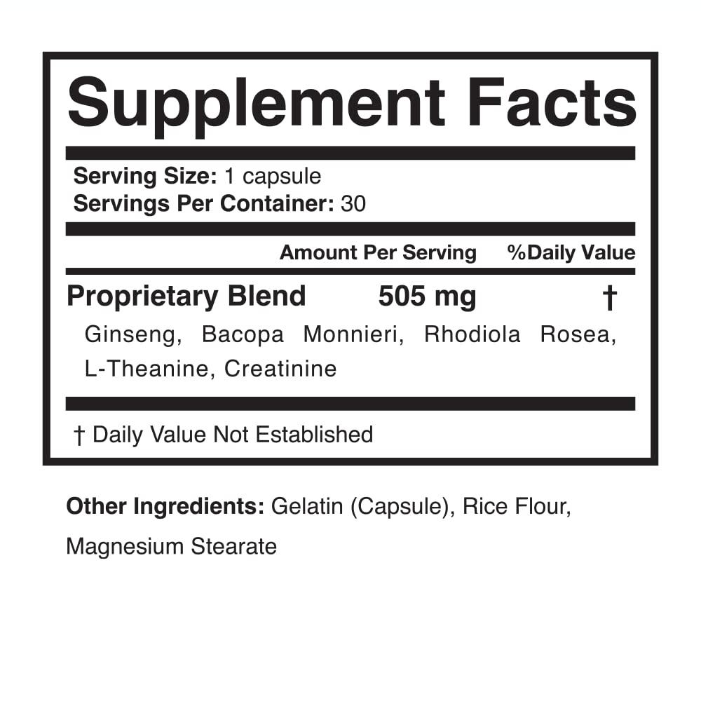 Bacopa Monnieri for improved focus