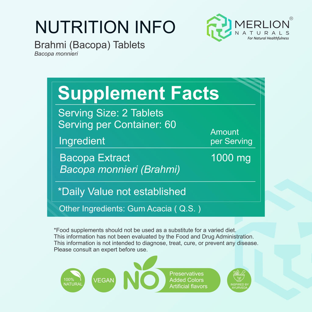 Bacopa monnieri for memory enhancement
