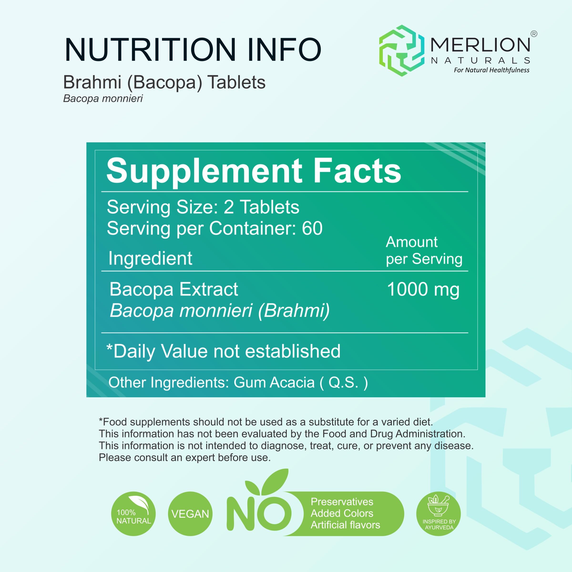 Bacopa monnieri for memory enhancement