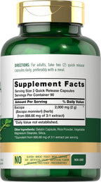 Bacopa Monnieri herbal supplement capsules