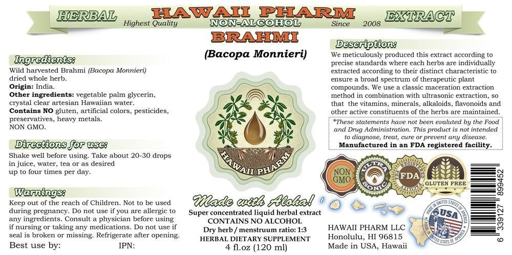 Bacopa Monnieri herbal supplement for focus