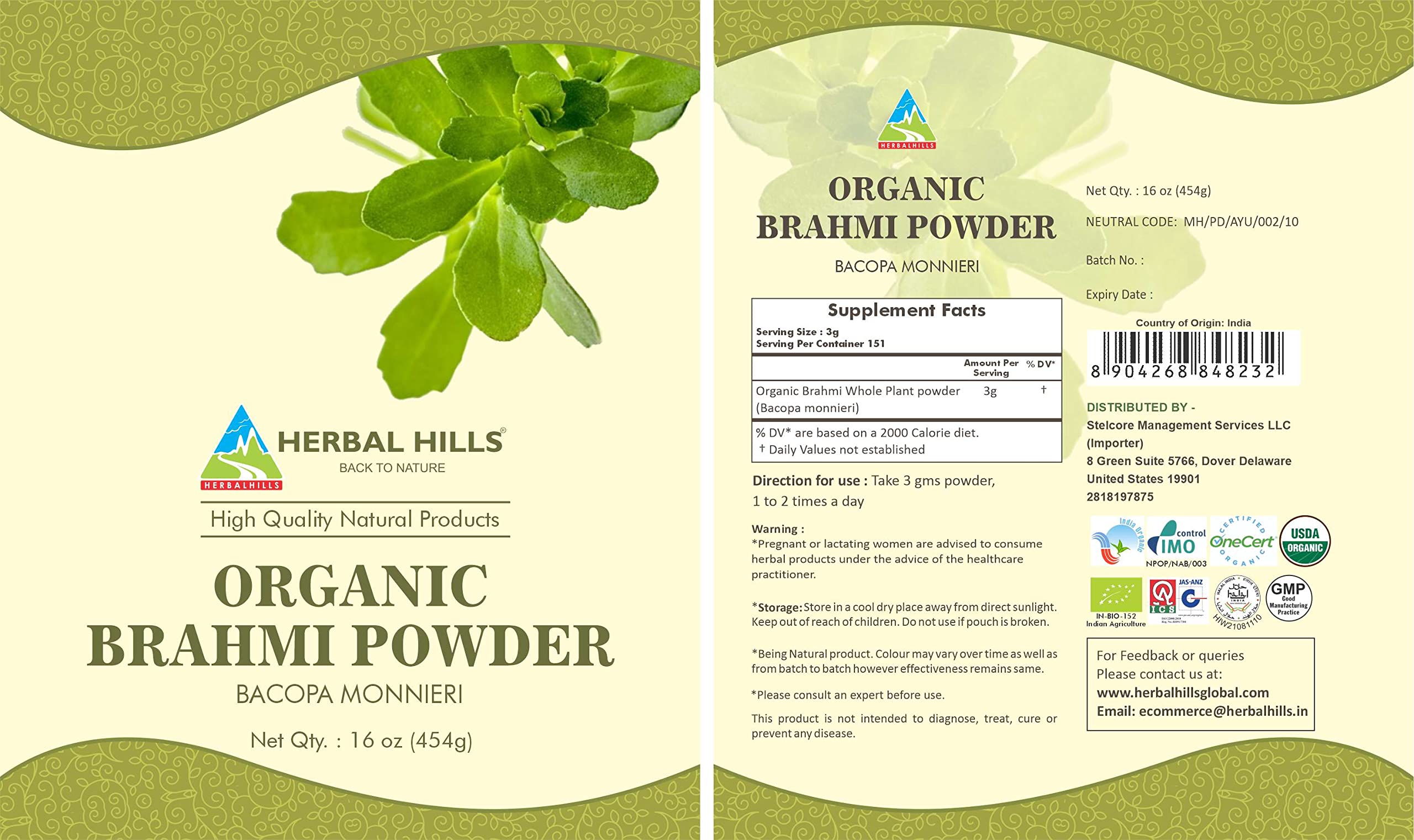 bacopa monnieri powder for healthy hair