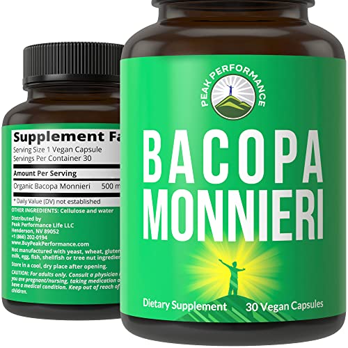 Bacopa Monnieri vegan capsules for focus