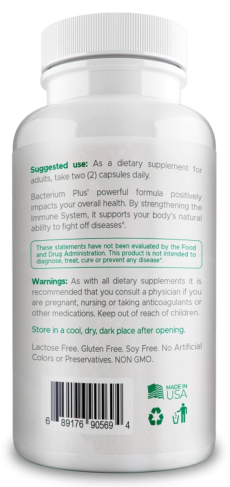 Bacterium Plus capsules for overall wellness