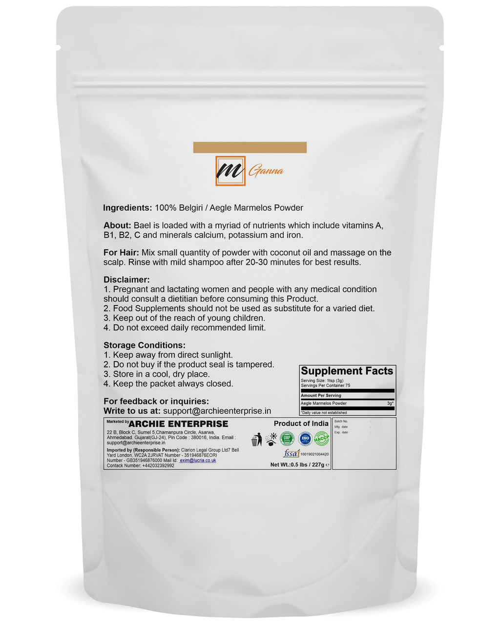 bael powder for digestive wellness