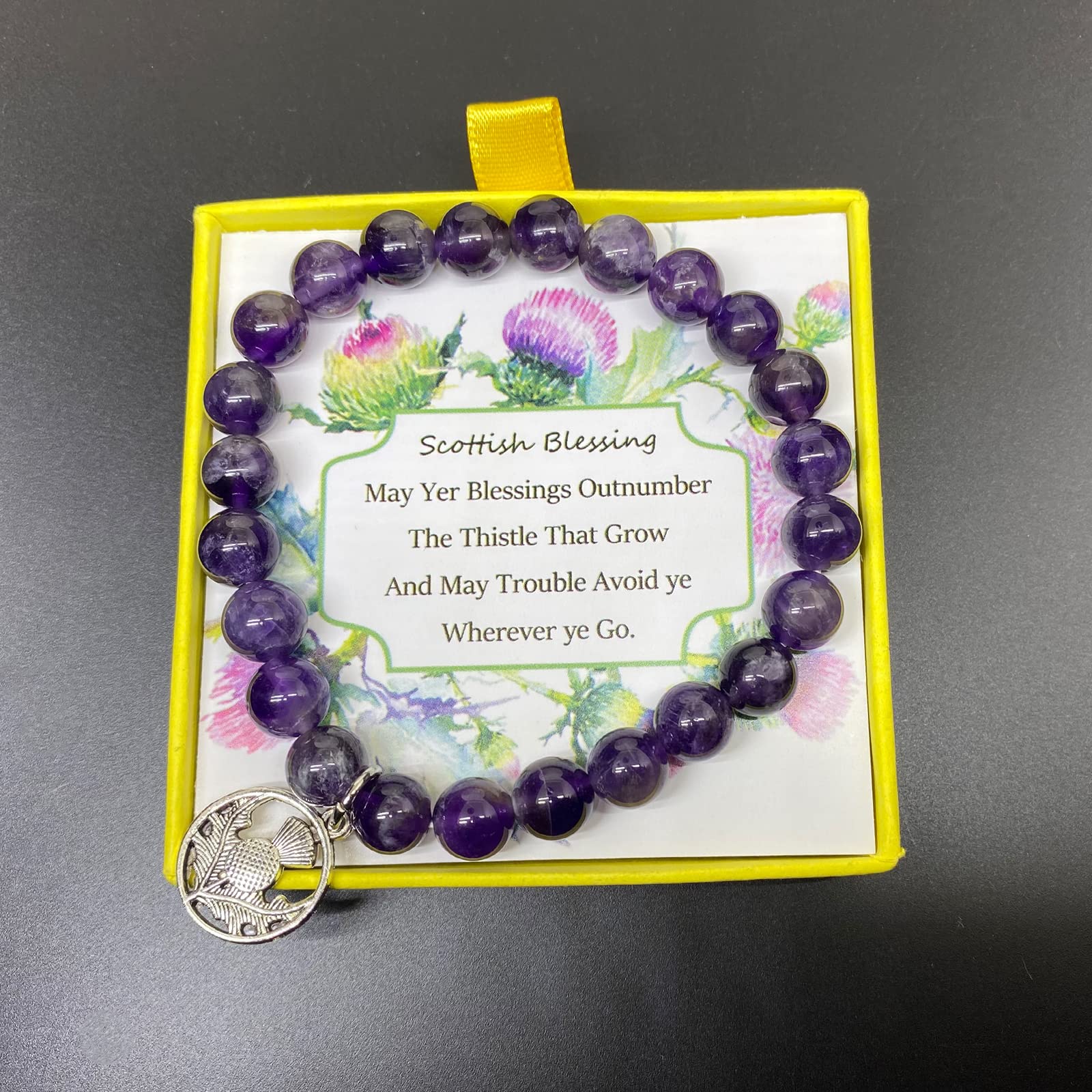Bagpiper gift thistle charm