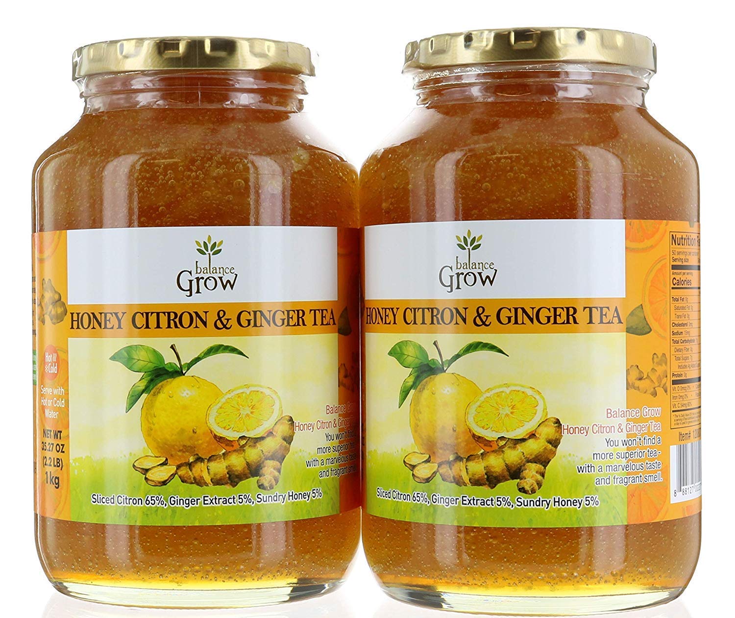 Balance Grow Honey Citron Ginger Tea pack