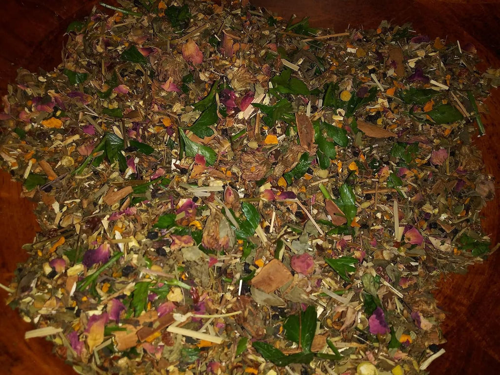 Balance herbal tea blend with rose petals