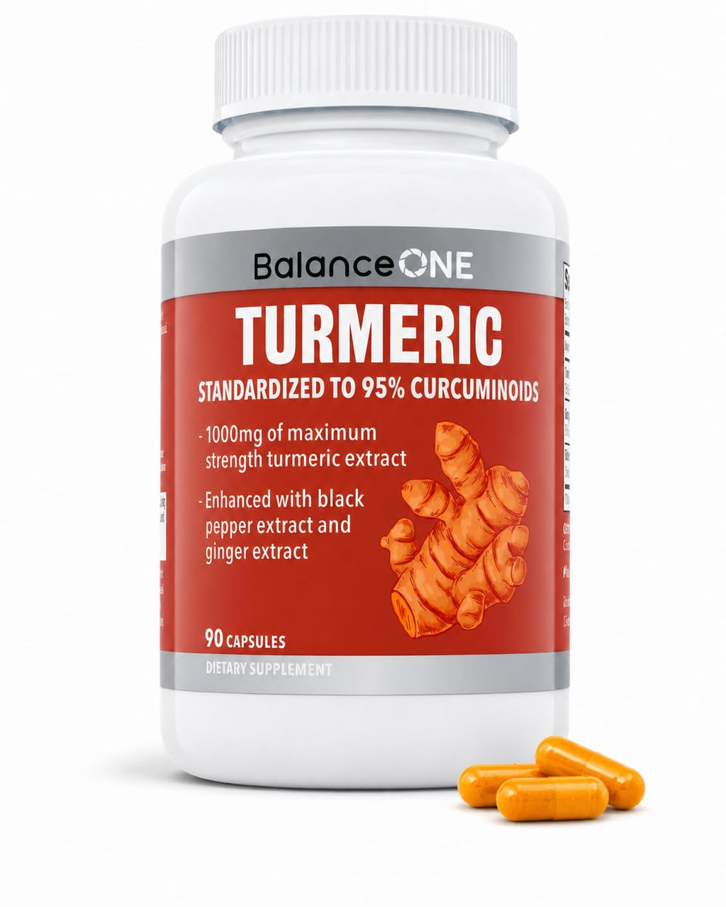 Balance ONE turmeric curcumin capsules