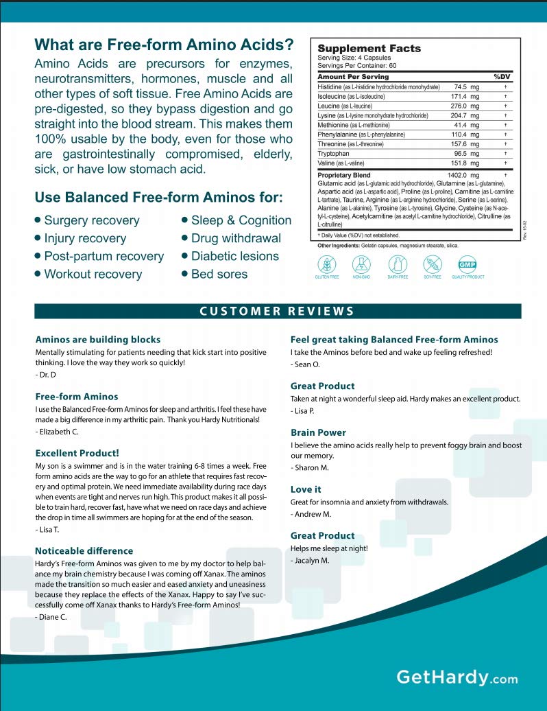 Balanced amino acids for optimal nutrition