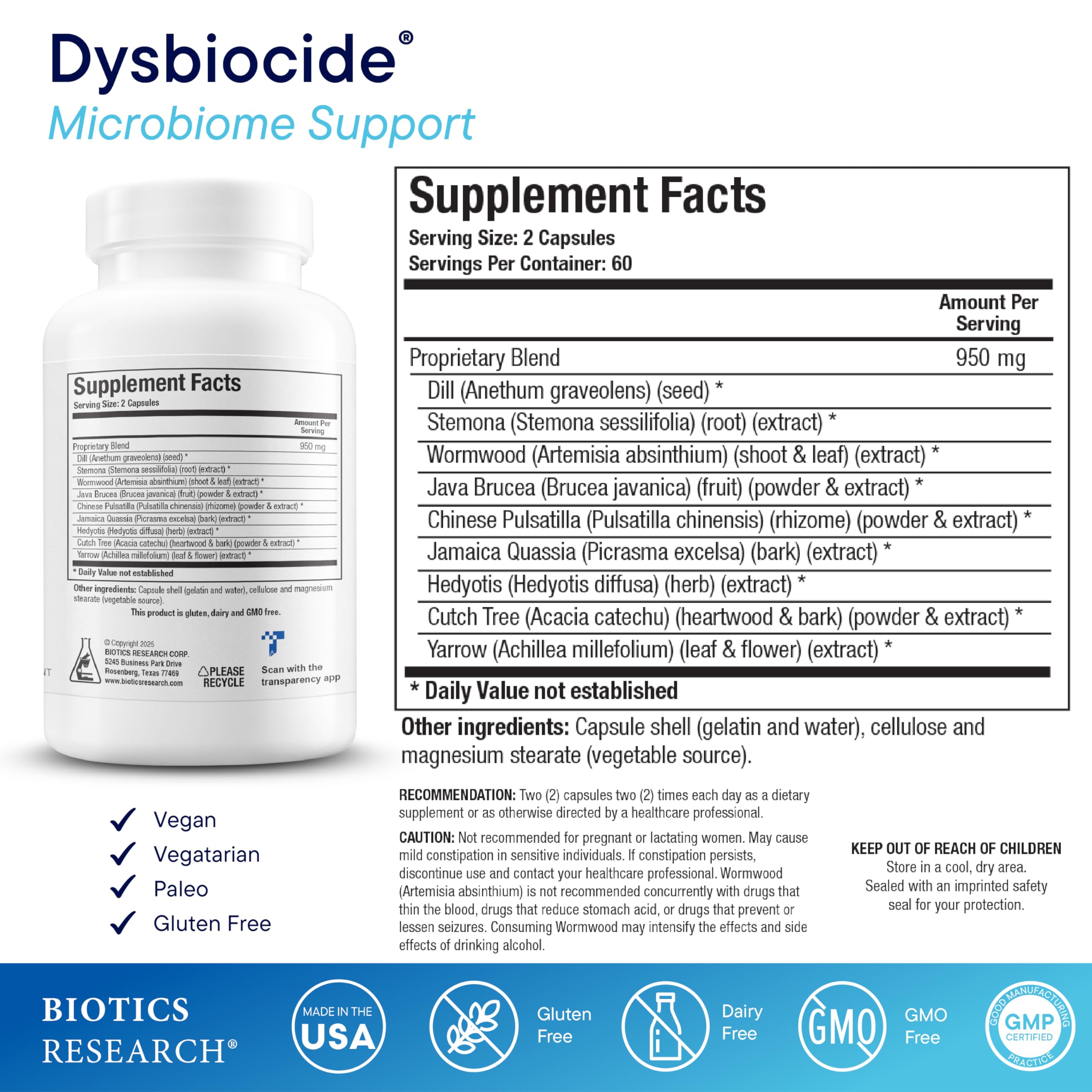 balanced gut microbiome herbal blend
