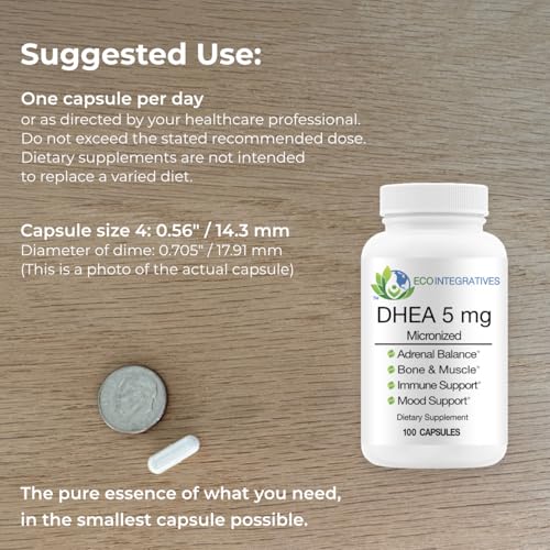 Balanced hormone levels with DHEA capsules