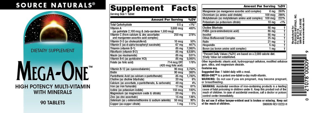 Balanced nutrition with blended vitamin & mineral supplements