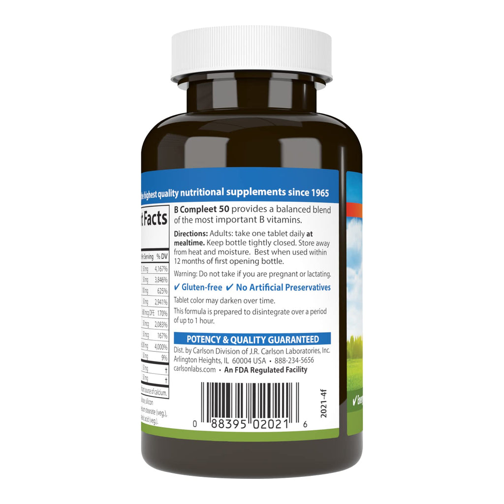 Balanced vitamin B tablets for energy