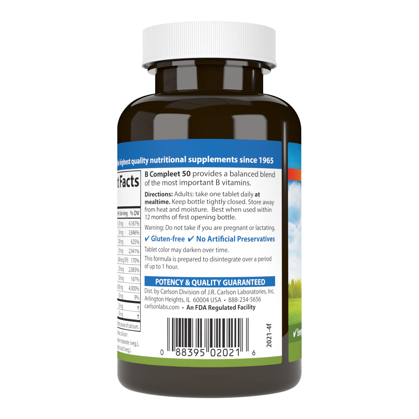 Balanced vitamin B tablets for energy