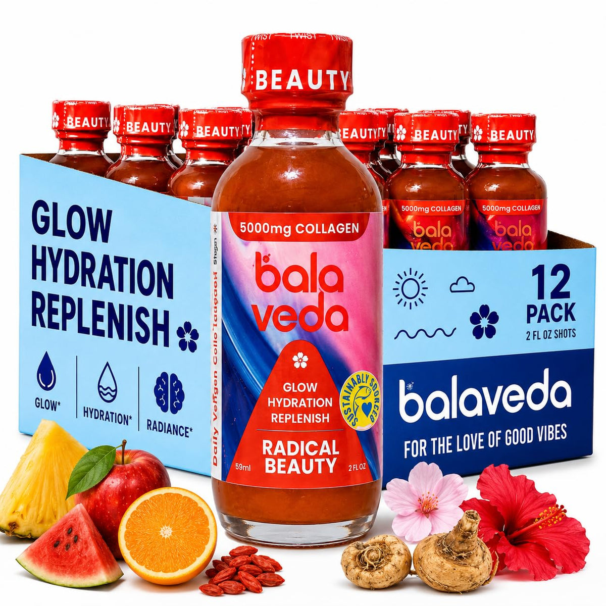 balaveda marine collagen shot watermelon