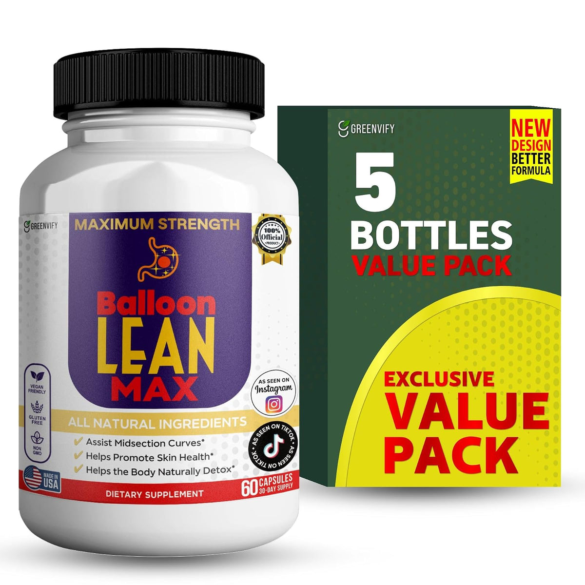 Balloon Lean Max L-Glutamine capsules
