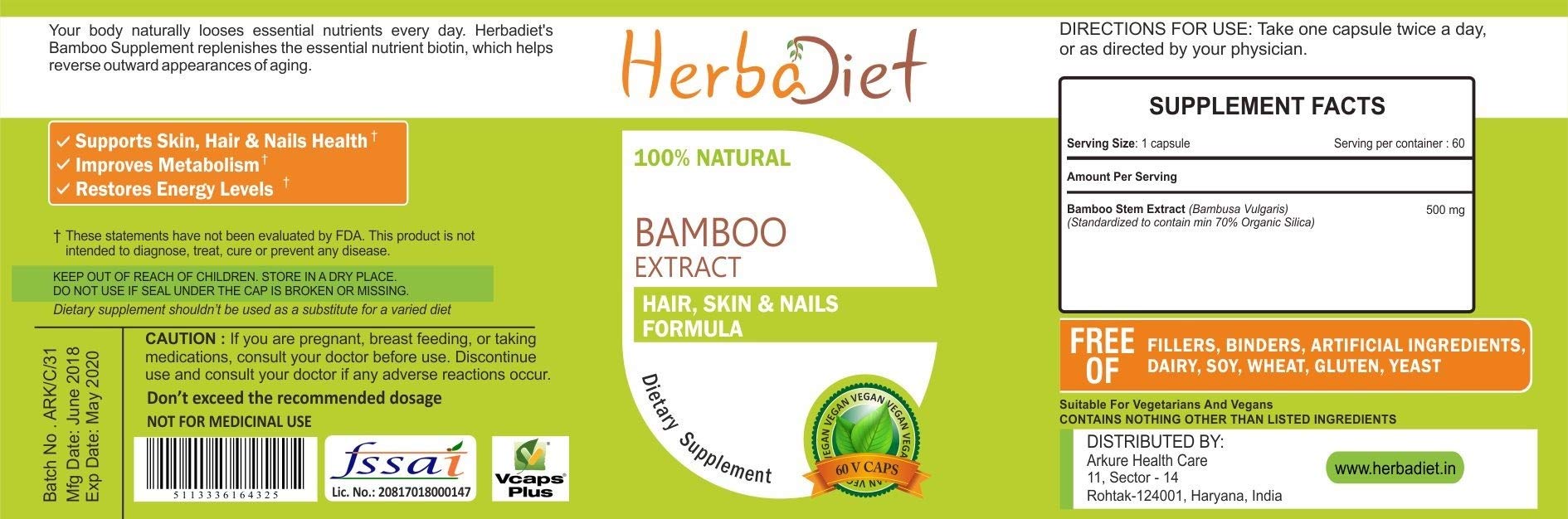 Bamboo capsules for vibrant hair