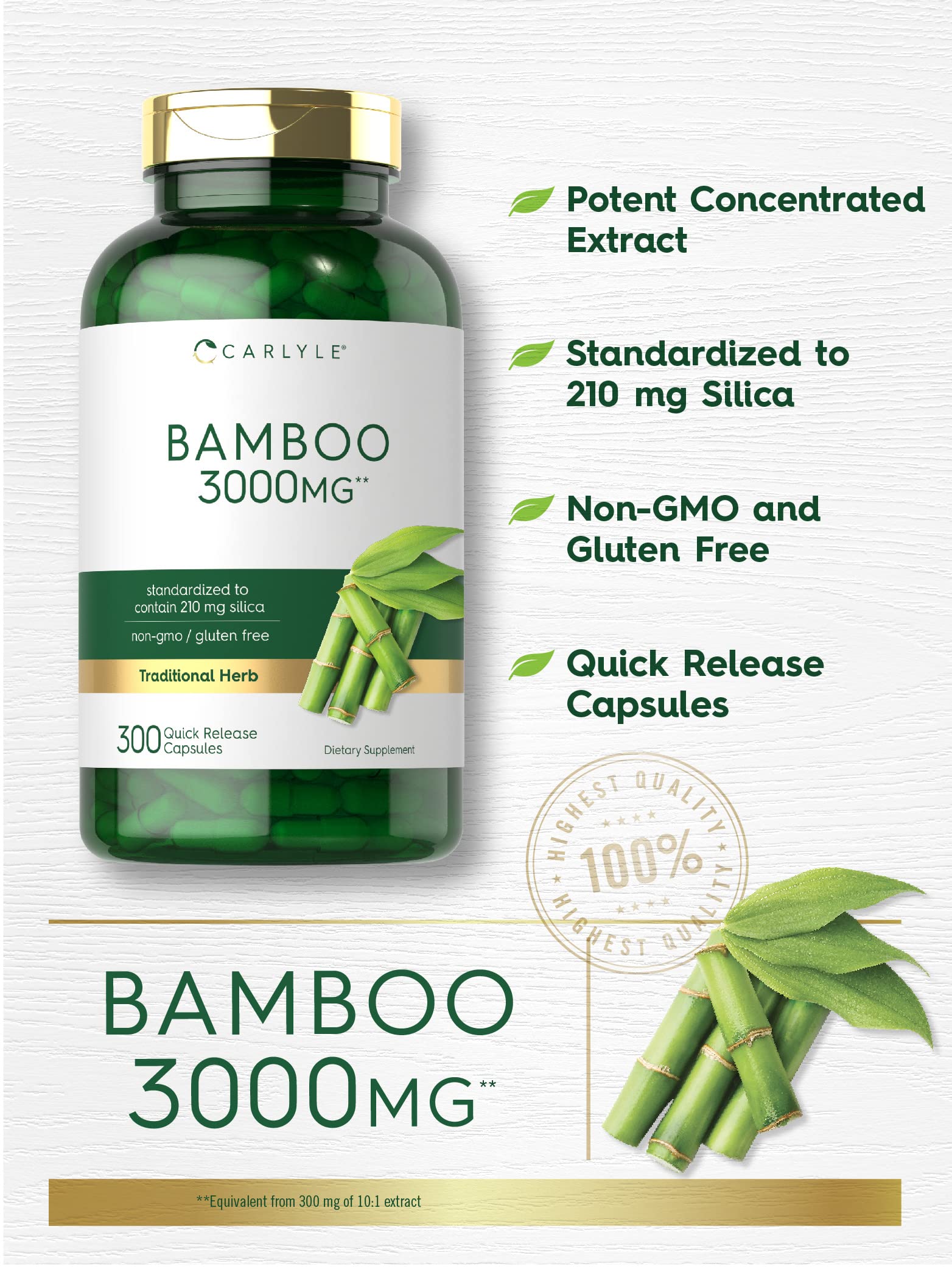 Bamboo extract for natural energy boost