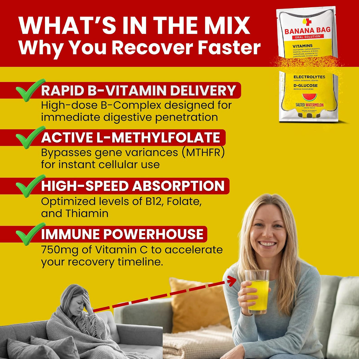 Banana Bag electrolyte tablets for recovery