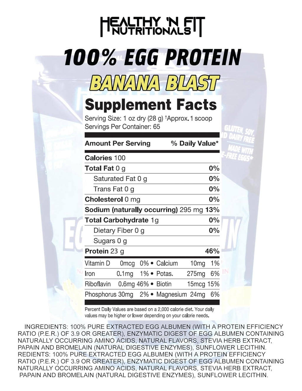 banana blast egg protein supplement