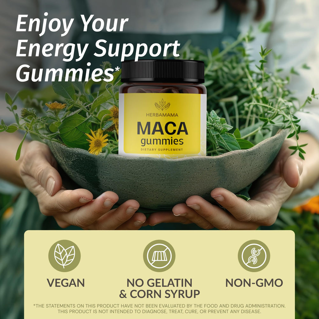 banana-flavored herbal supplement gummies