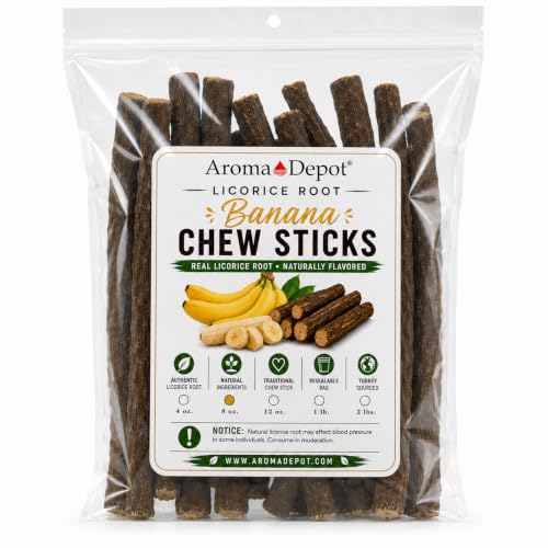 banana flavour licorice root sticks
