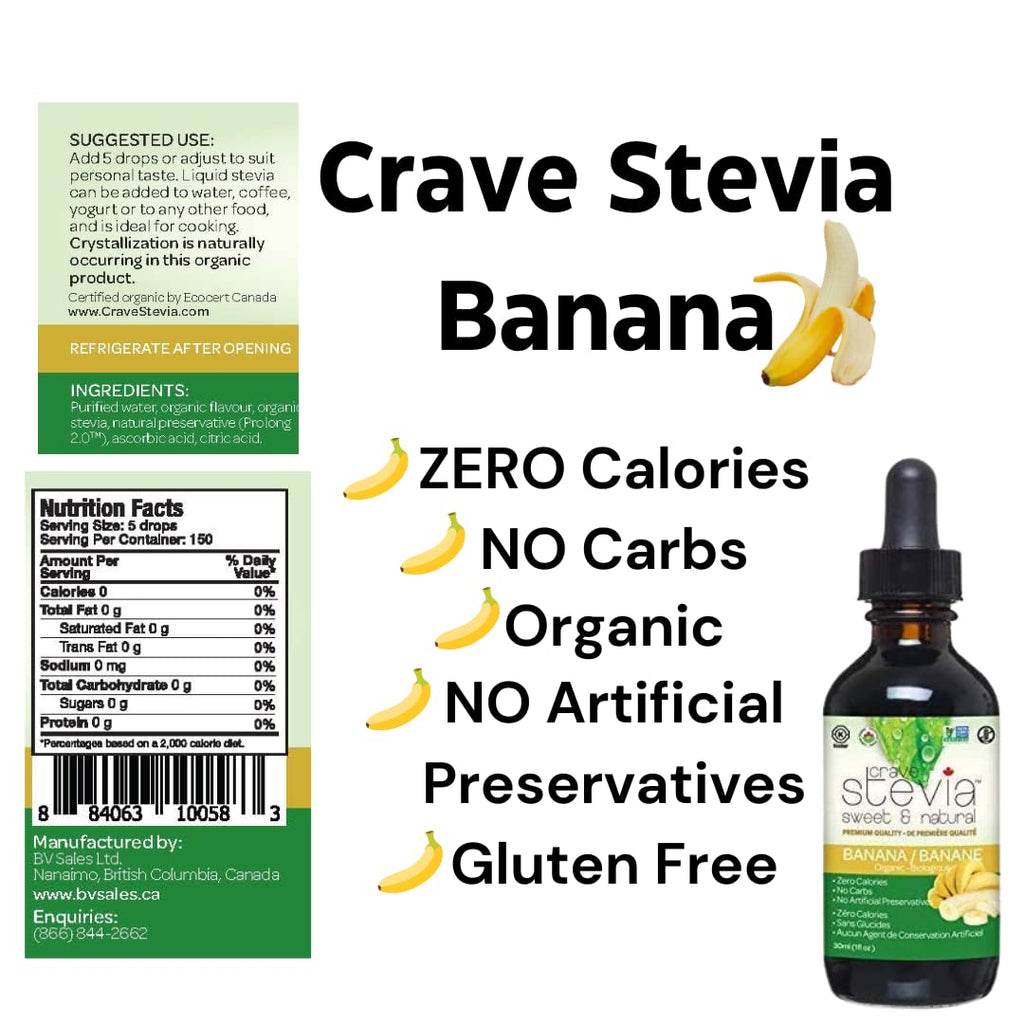 banana flavour stevia for coffee and tea