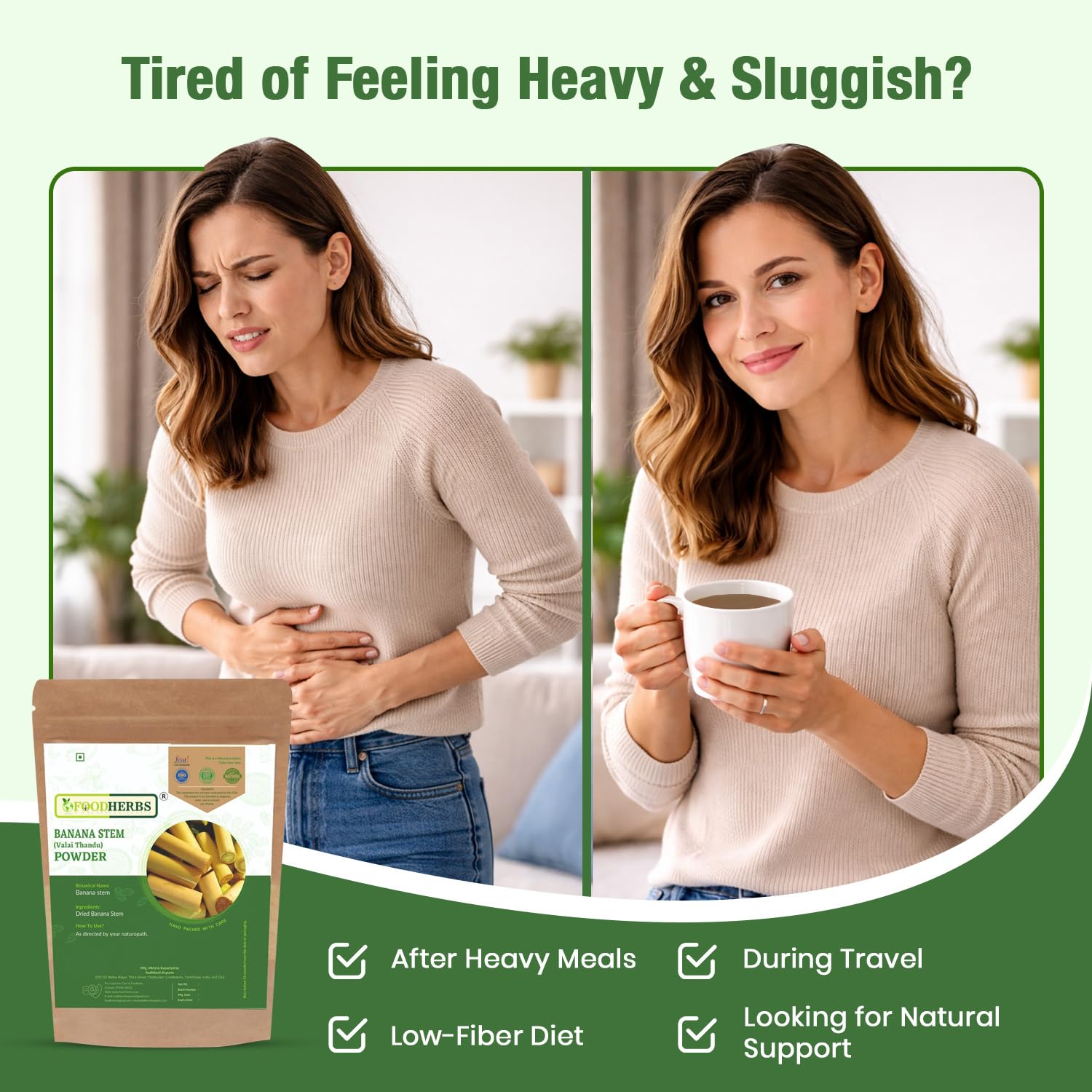 banana stem powder for digestive health