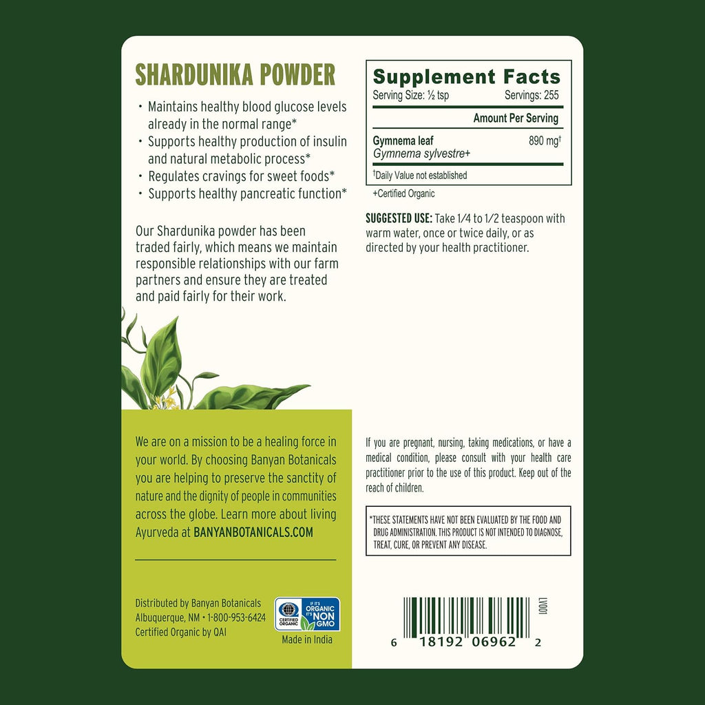 Banyan Botanicals gymnema benefits