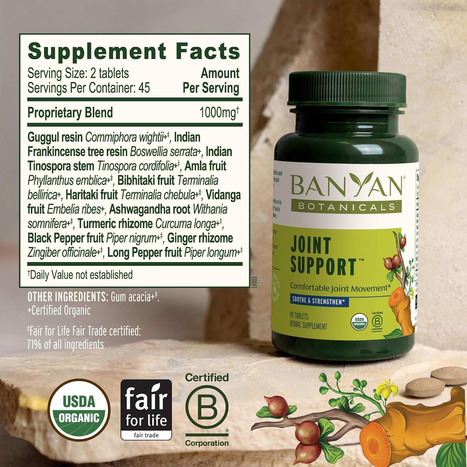 Banyan Botanicals herbal joint formula