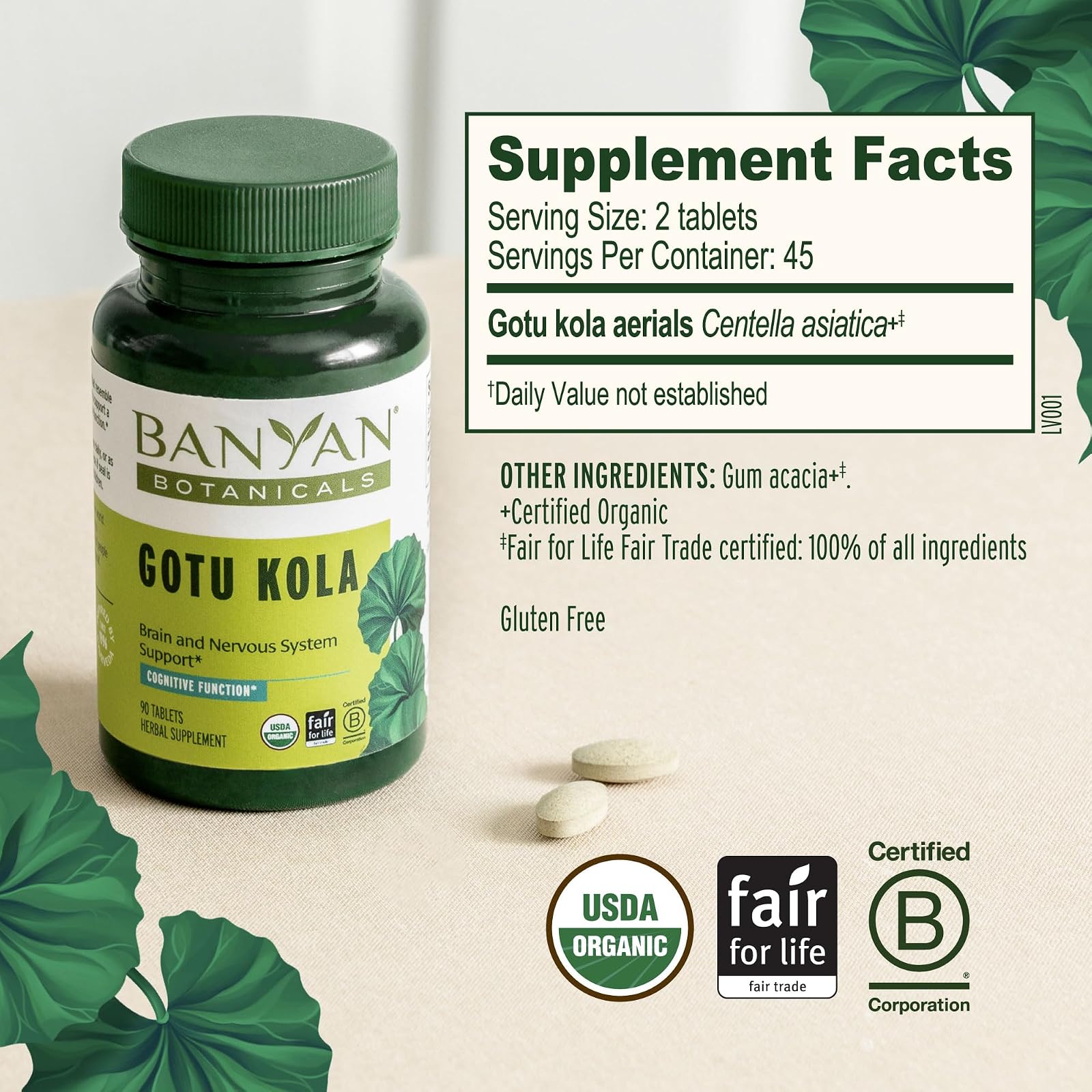 Banyan Botanicals herbal tablets for focus