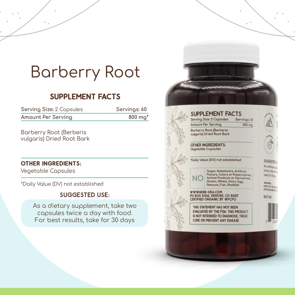 barberry root capsules 400 mg strength