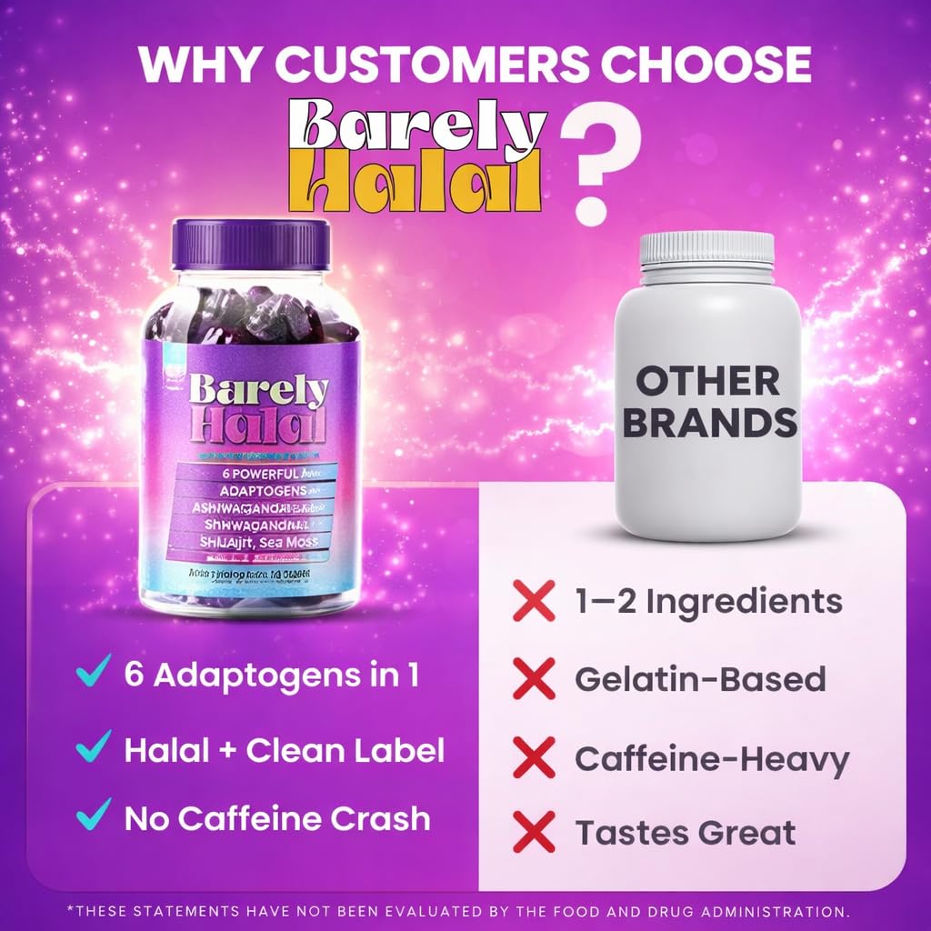Barely Halal Shilajit energy gummies