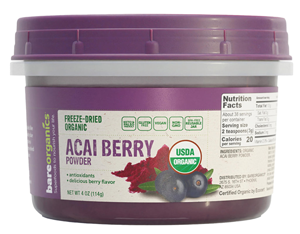 BareOrganics acai powder for smoothies