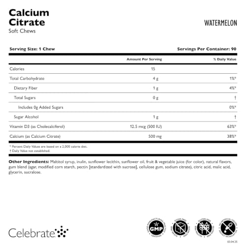 Bariatric calcium chews for better absorption