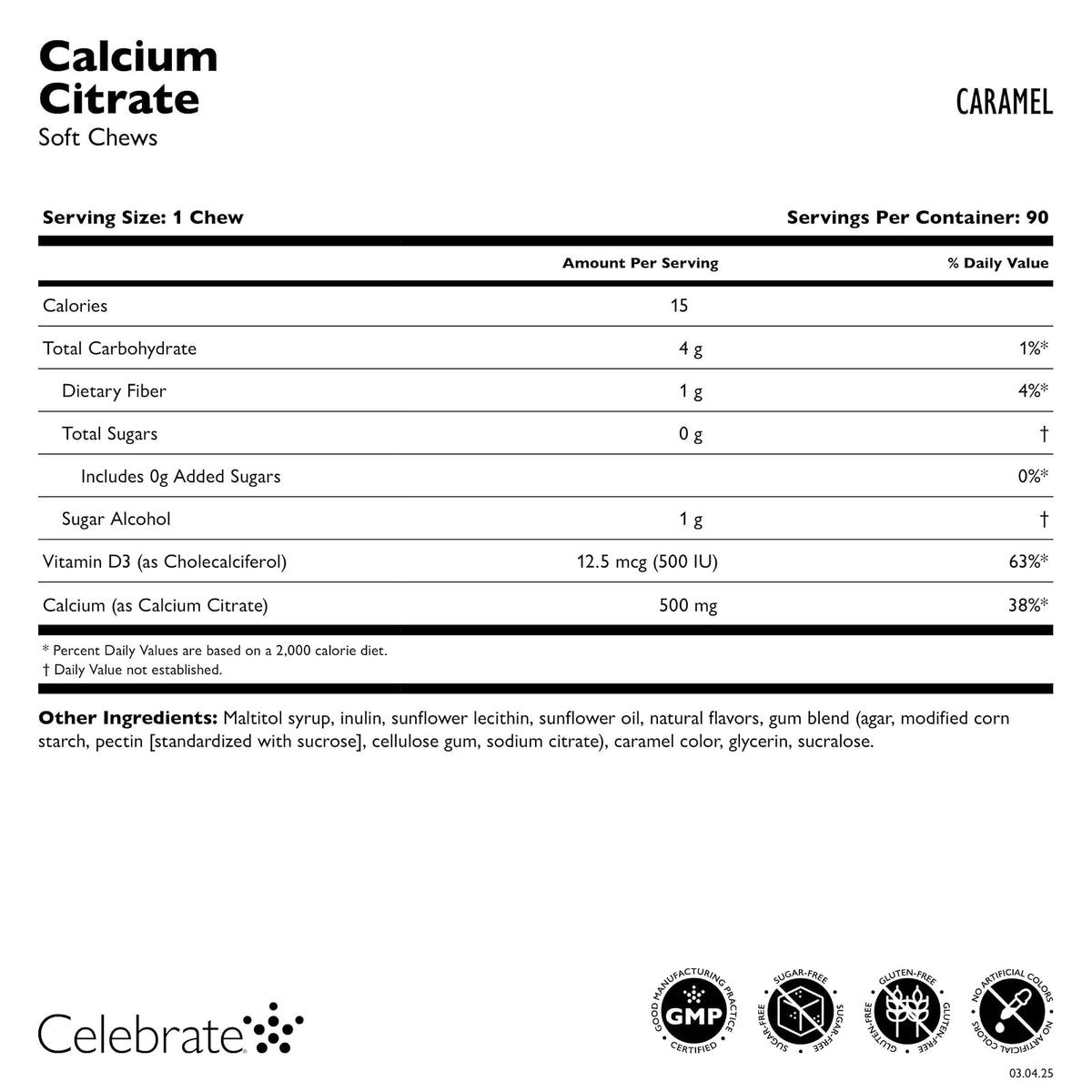 Bariatric calcium chews for strong bones