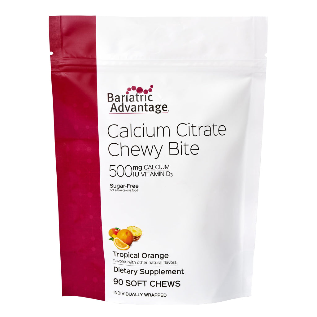 Bariatric calcium citrate chewy bites