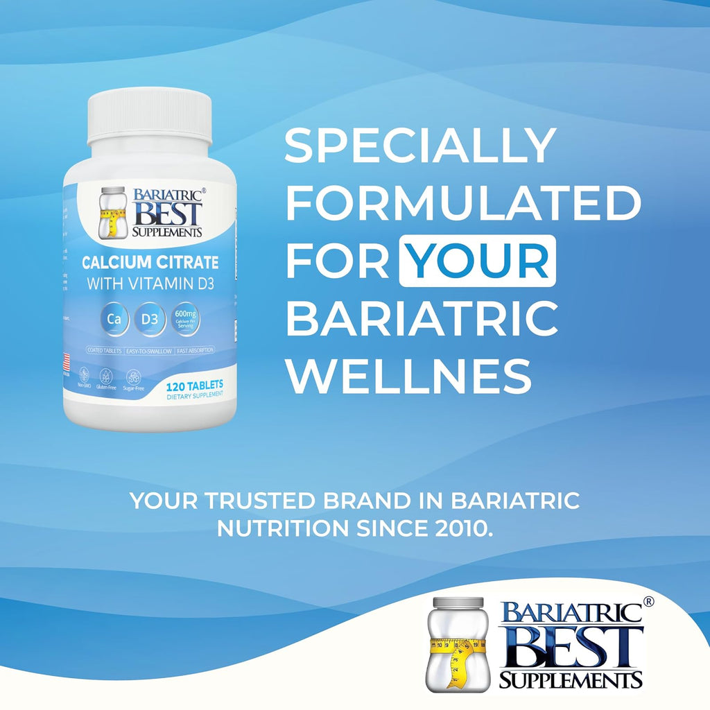 Bariatric calcium citrate for improved calcium absorption