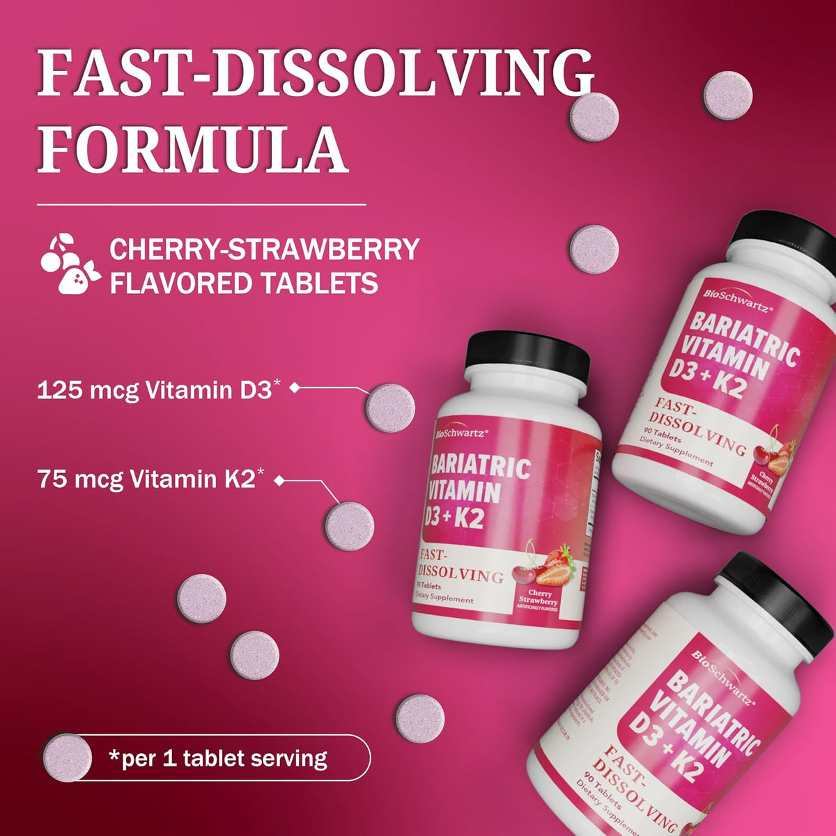 Bariatric dissolvable vitamin D3