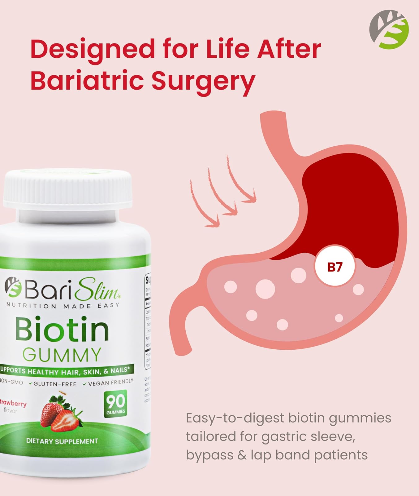 BariSlim biotin gummies with 5000 mcg