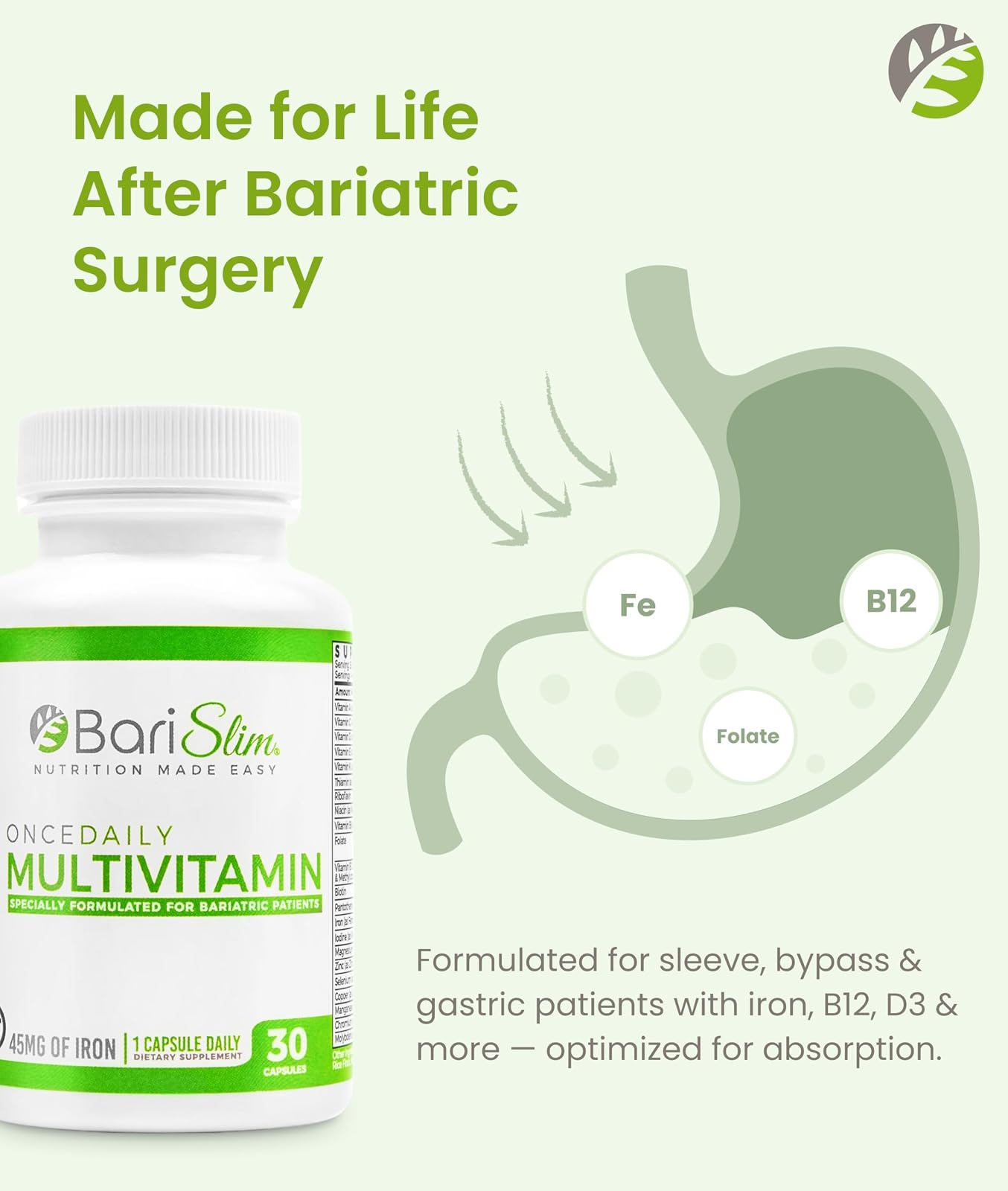 BariSlim multivitamin for men energy boost