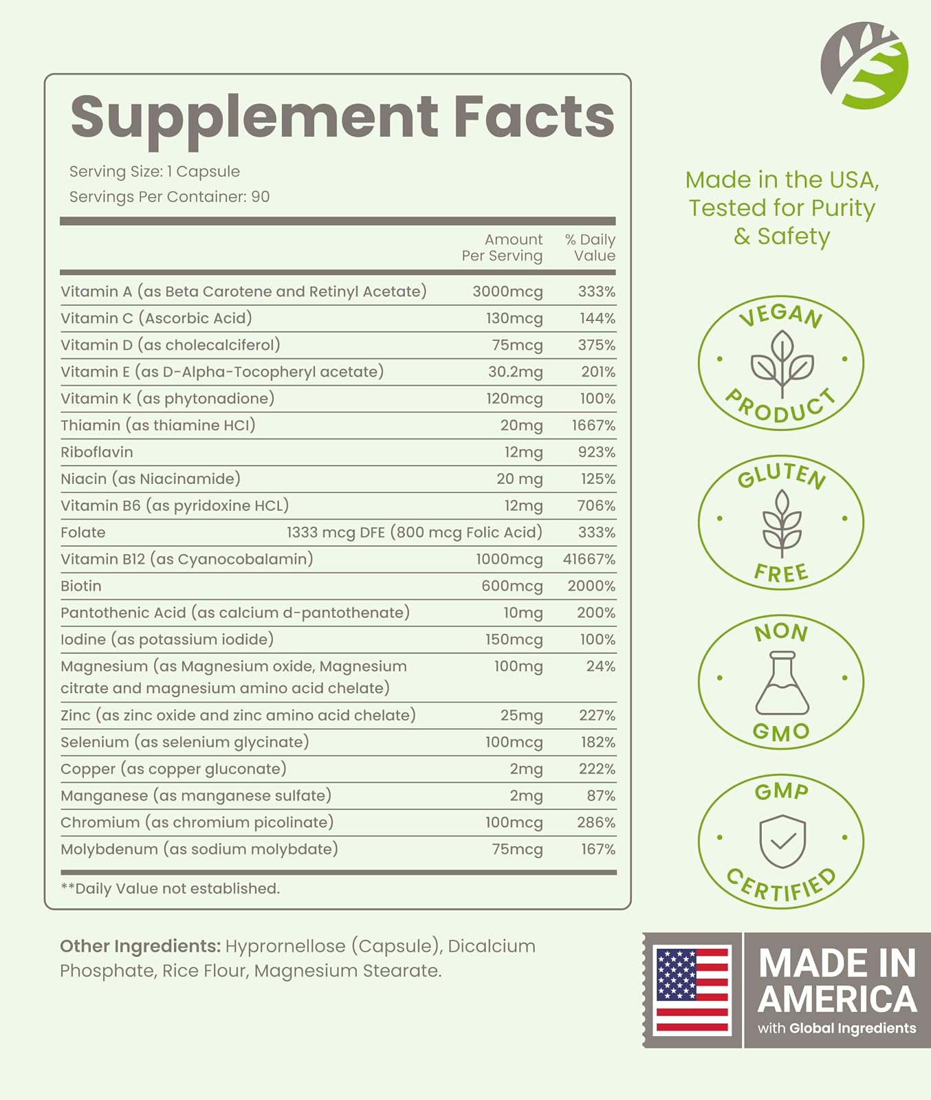 BariSlim multivitamin for women support
