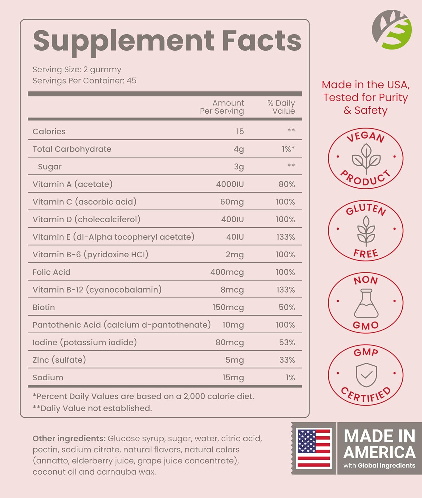 BariSlim multivitamins for women's health