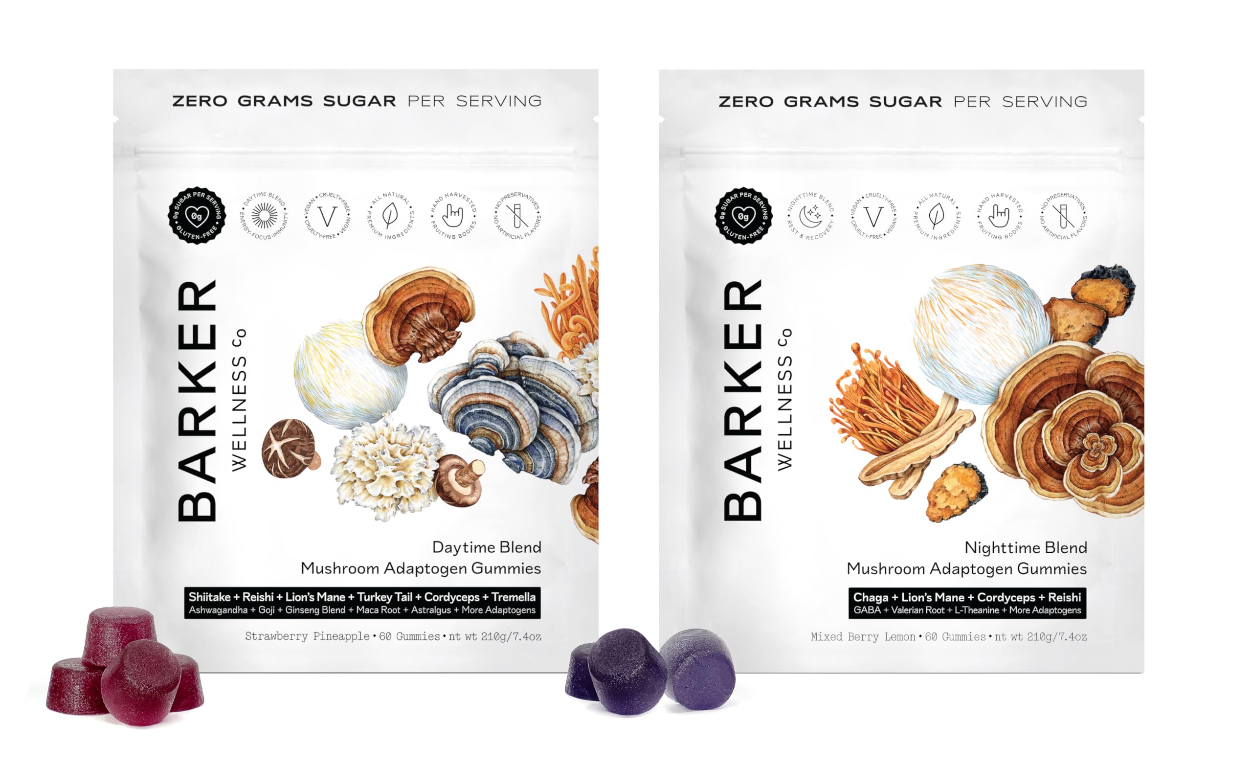 Barker Wellness mushroom gummies for focus