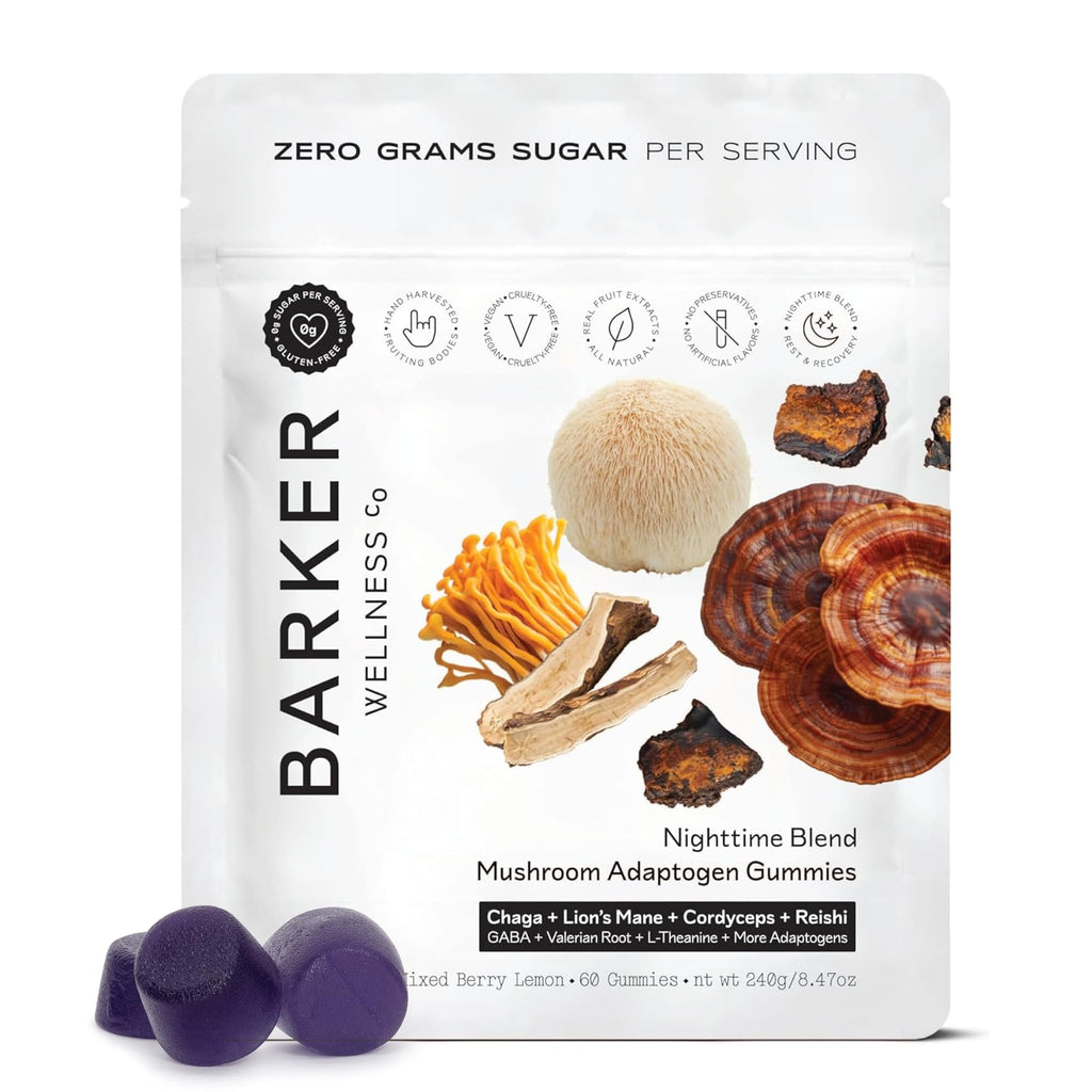 Barker Wellness mushroom gummies for sleep