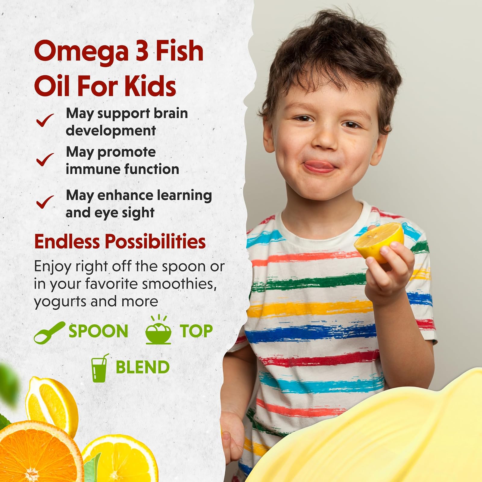 Barlean's kids vitamins for brain support