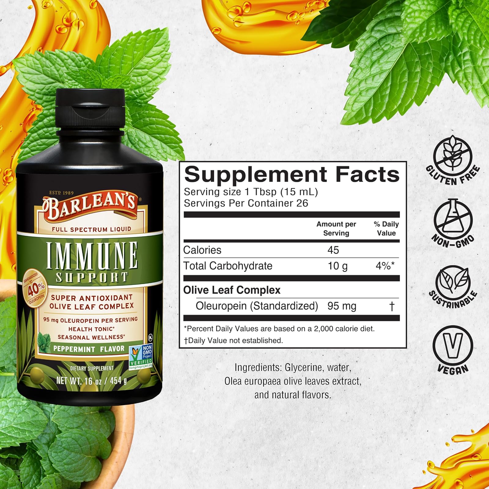 Barlean's olive leaf energy boost